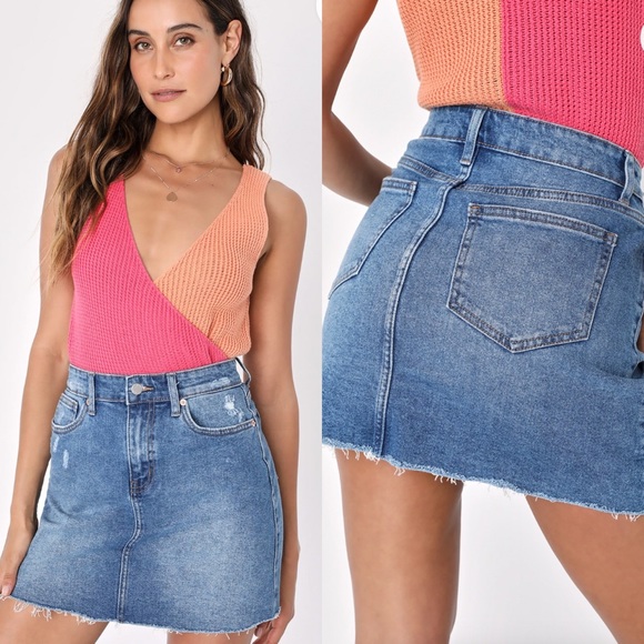 Lulus | Skirts | Lulus Iconic Destiny Denim Skirt | Poshmark